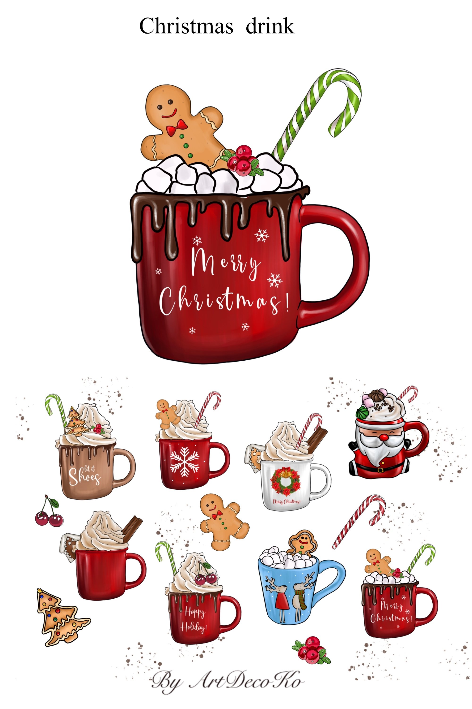 Christmas chocolate mugs