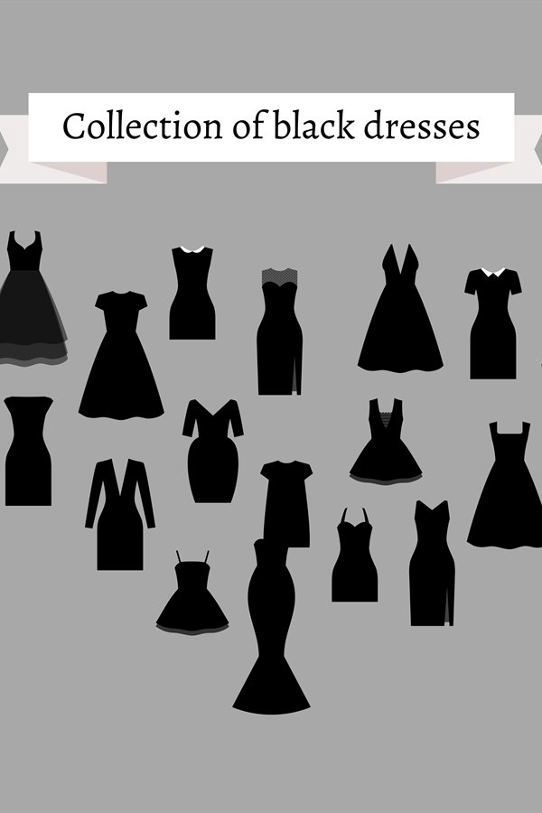 Collection of black dresses