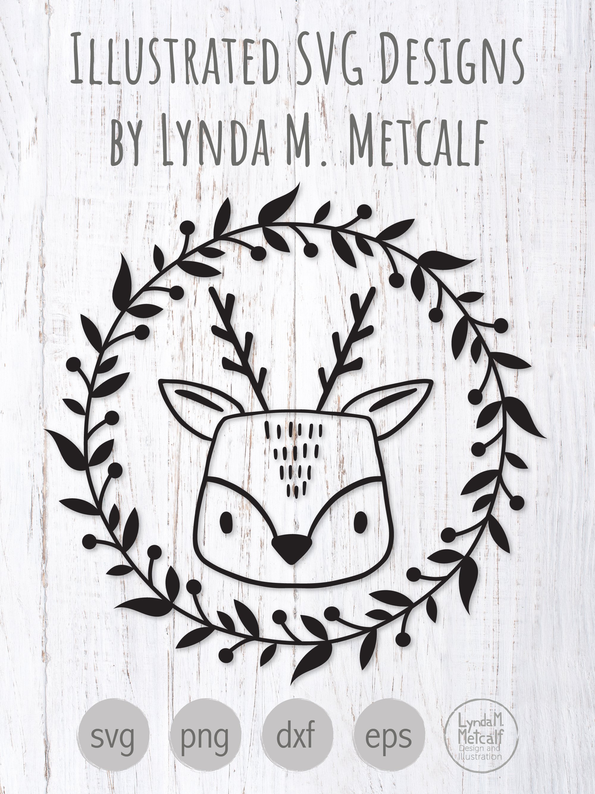 Christmas Reindeer Svg, Christmas Wreath Png, Holiday Wreath