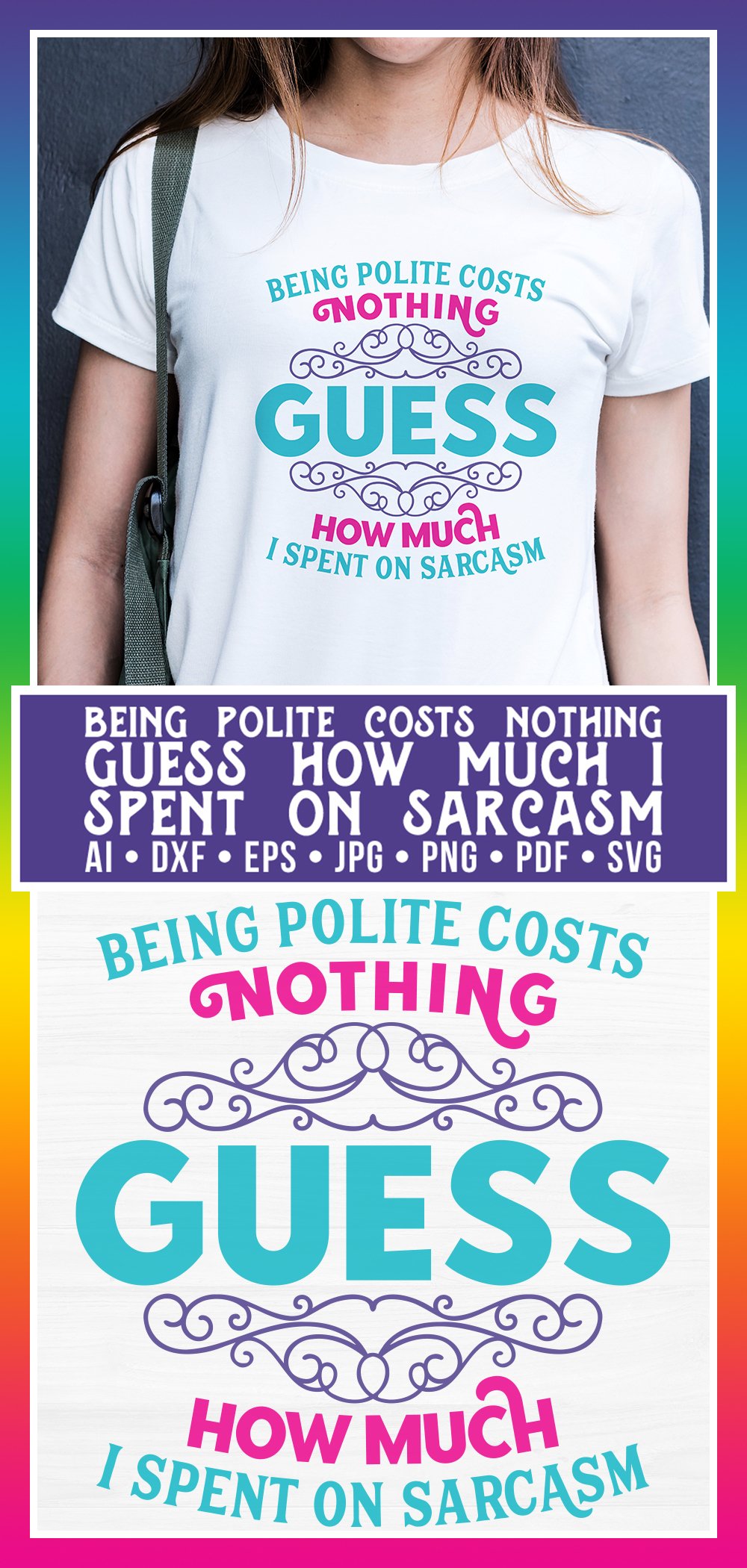 Being polite costs nothing guess how much I spent on sarcam