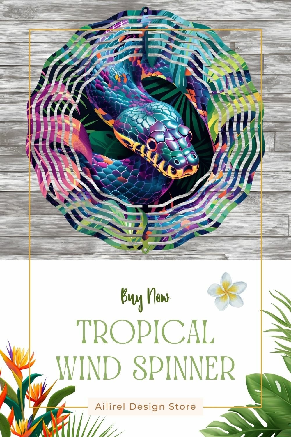 Snake Wind Spinner Sublimation Design