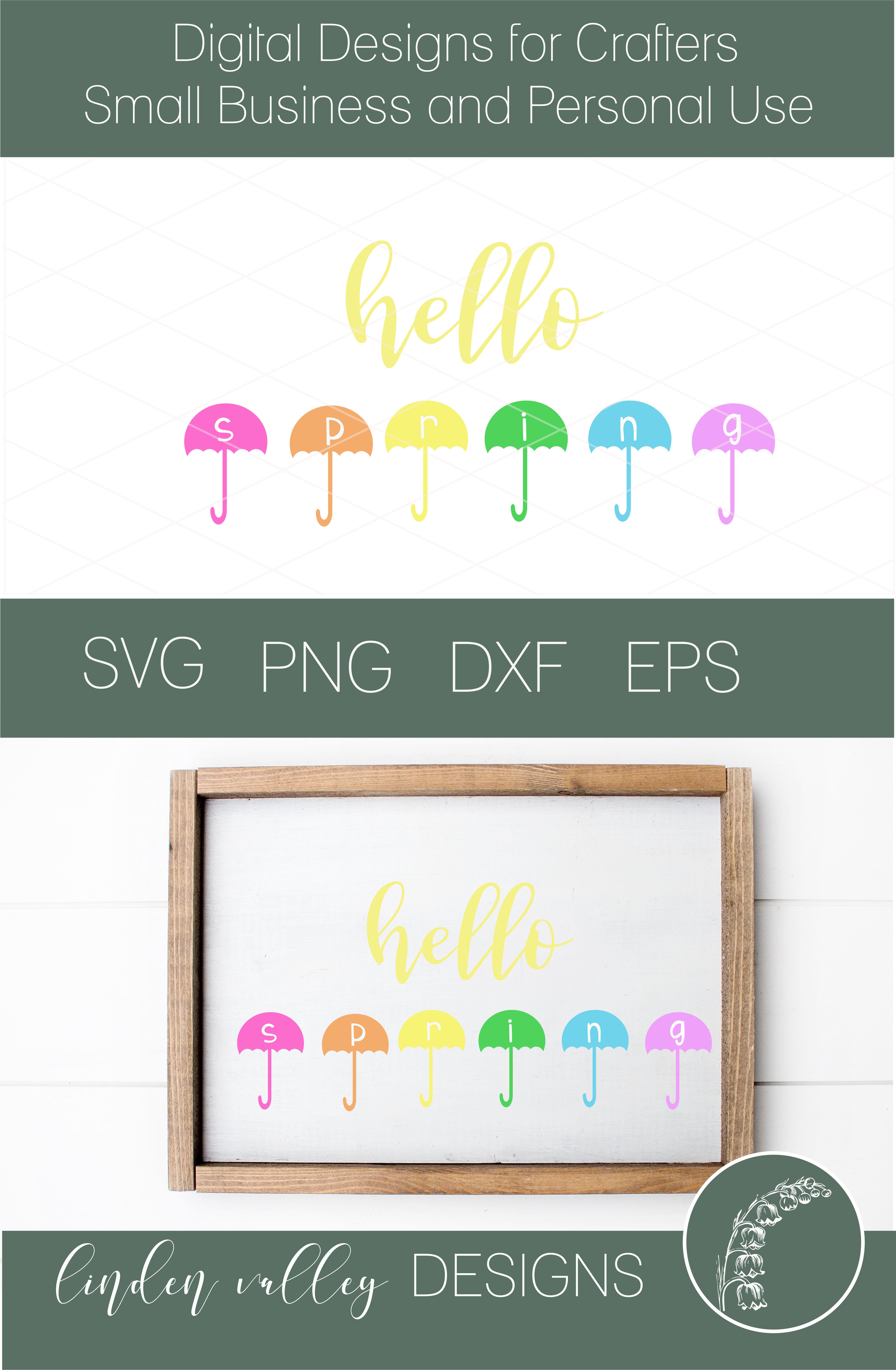 Hello Spring SVG|Umbrella SVG|Spring Shower SVG