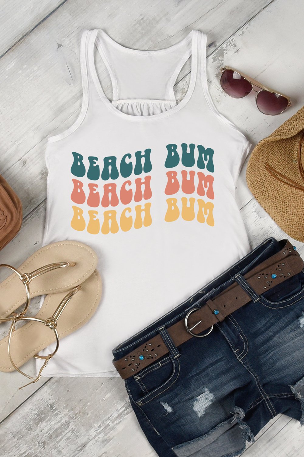 Beach Bum Design in PNG, SVG, DXF & EPS Format