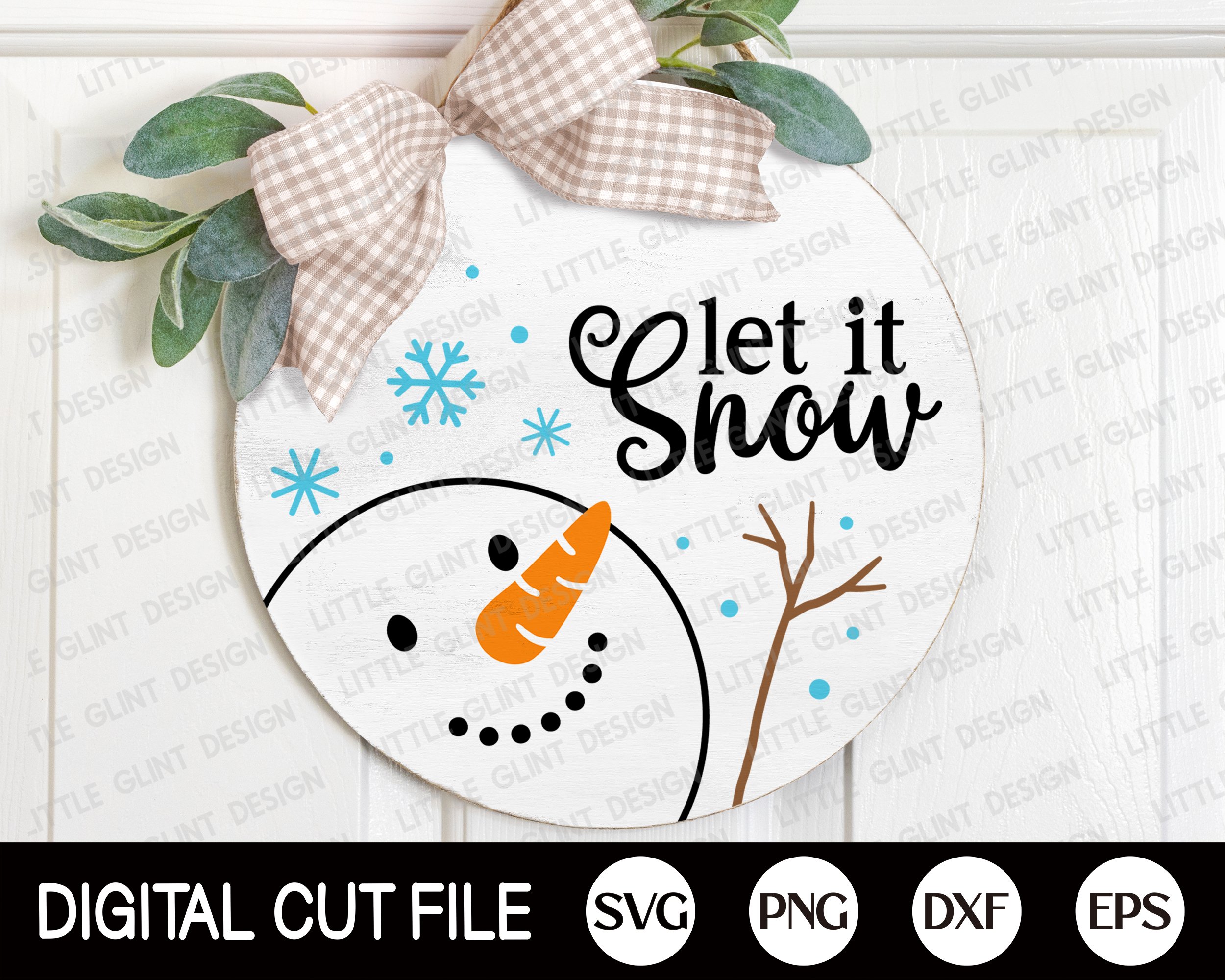 Let It Snow Snowman SVG, Christmas Snowman SVG, Winter SVG