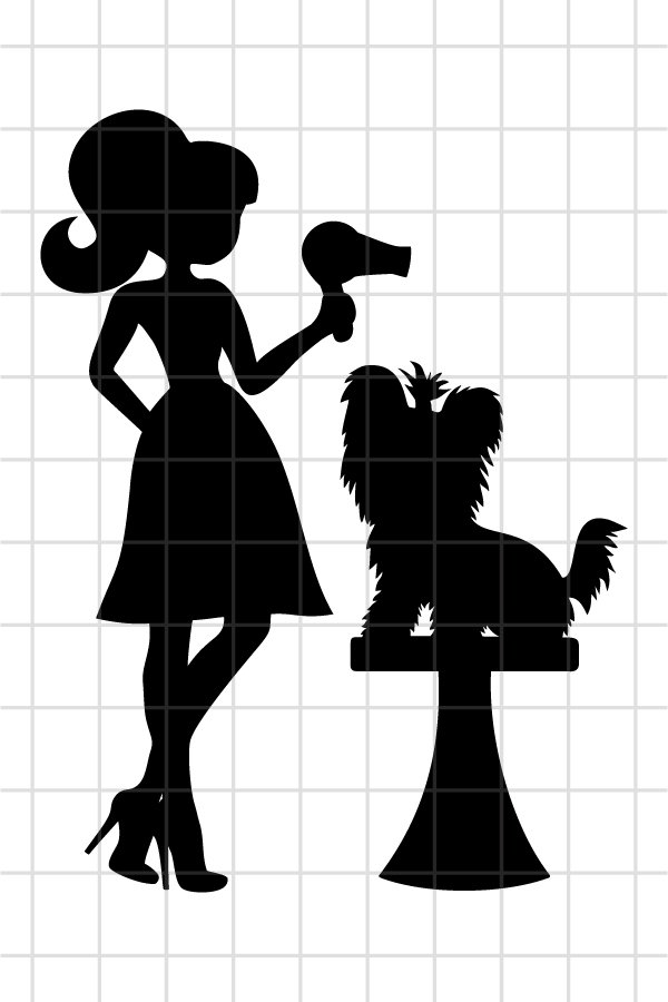 Dog groomer svg, pet grooming cut file, Animal Barber