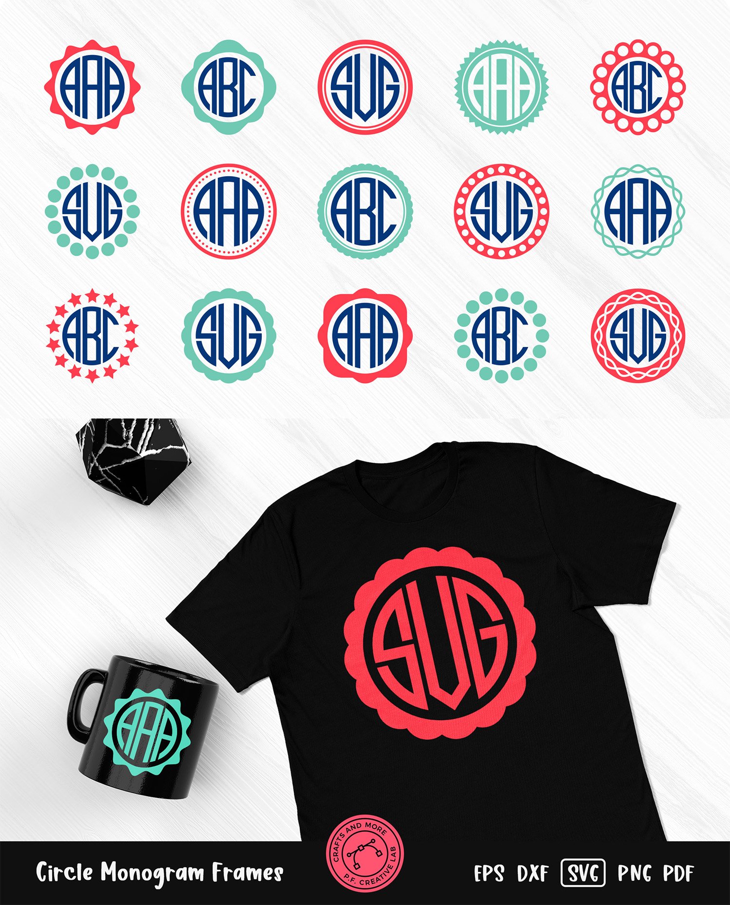 Circle Monogram Frames (1987554)