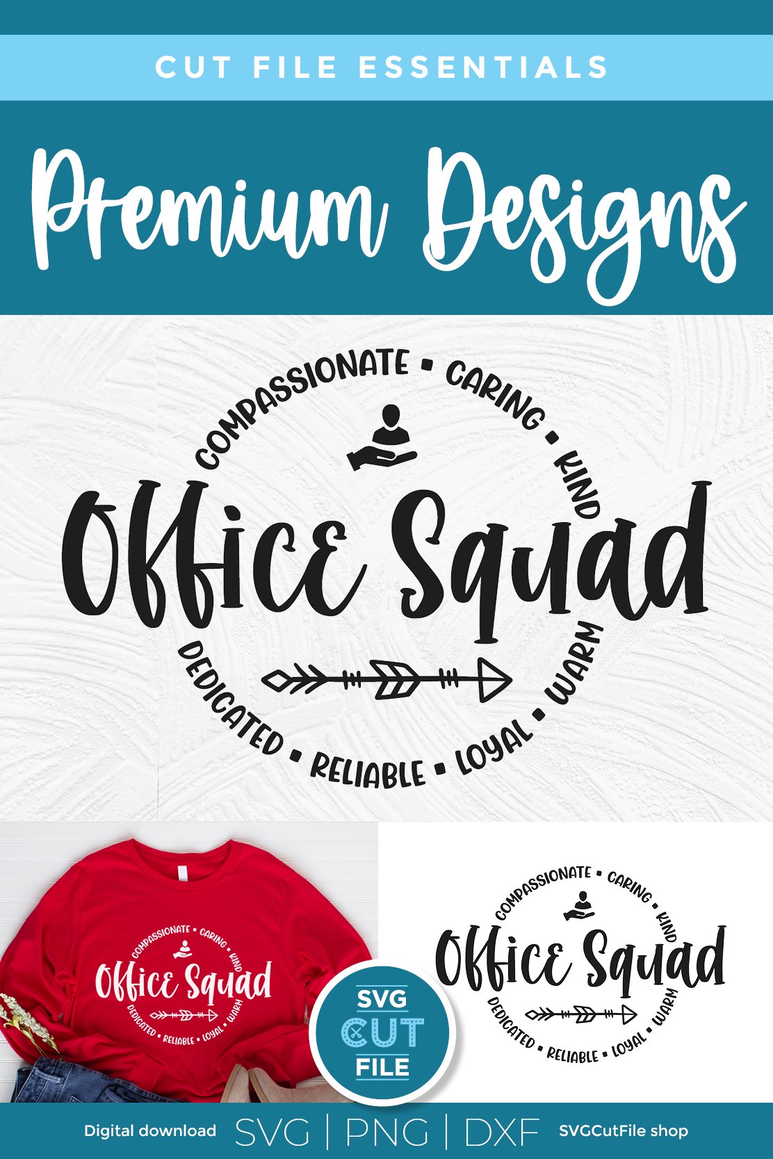 Office squad svg with round circle for men or women