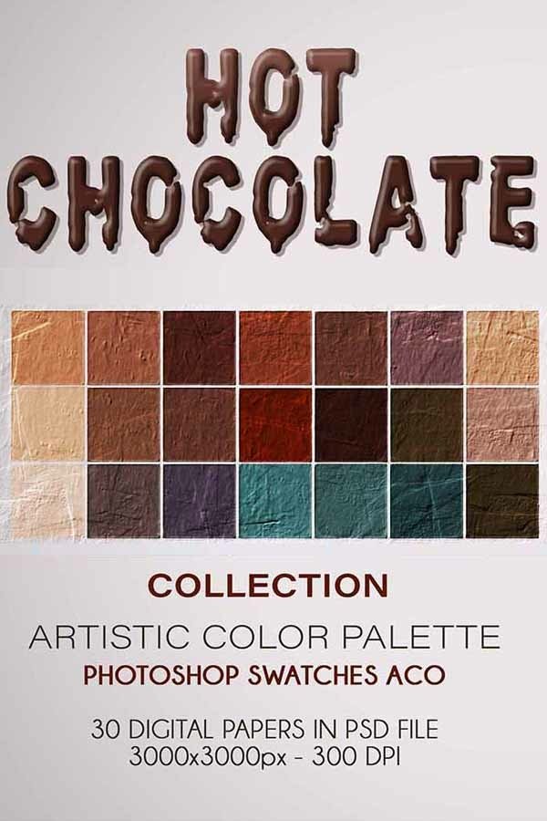 Hot Chocolate - Color Palette - Photoshop Swatches ACO & PSD