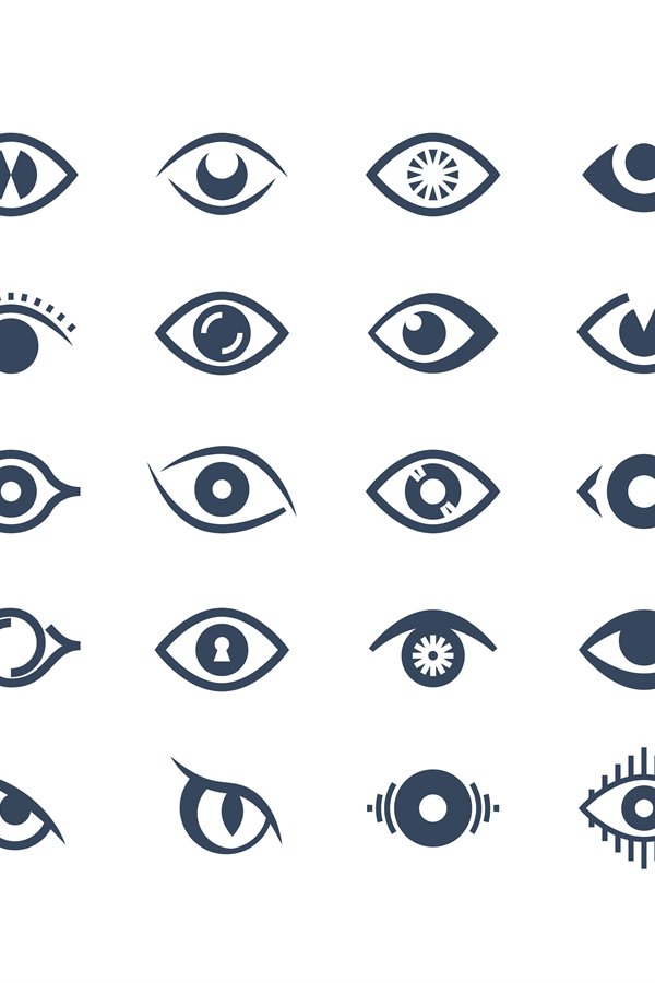 Human eye, supervision and view symbols. Looking eyes vector