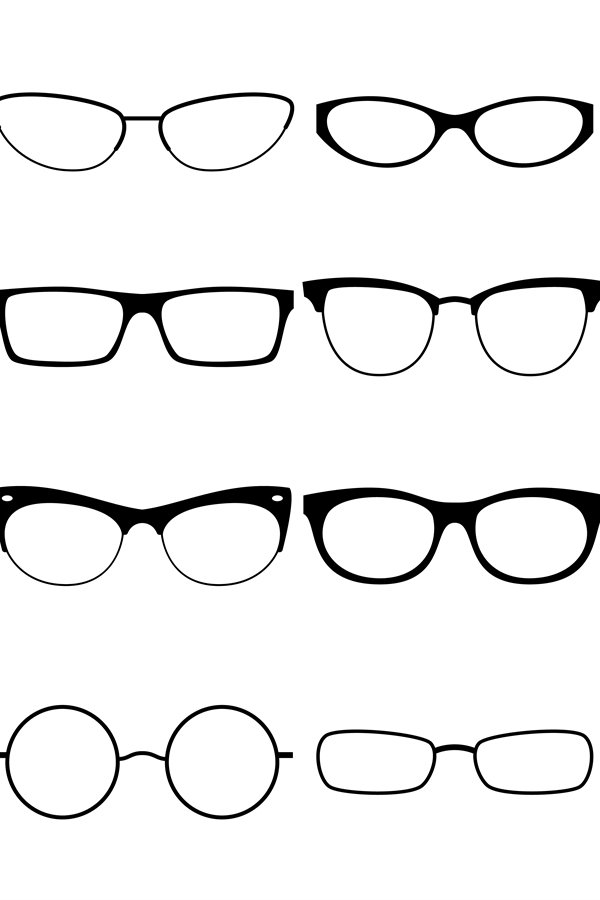 Vector glasses frames