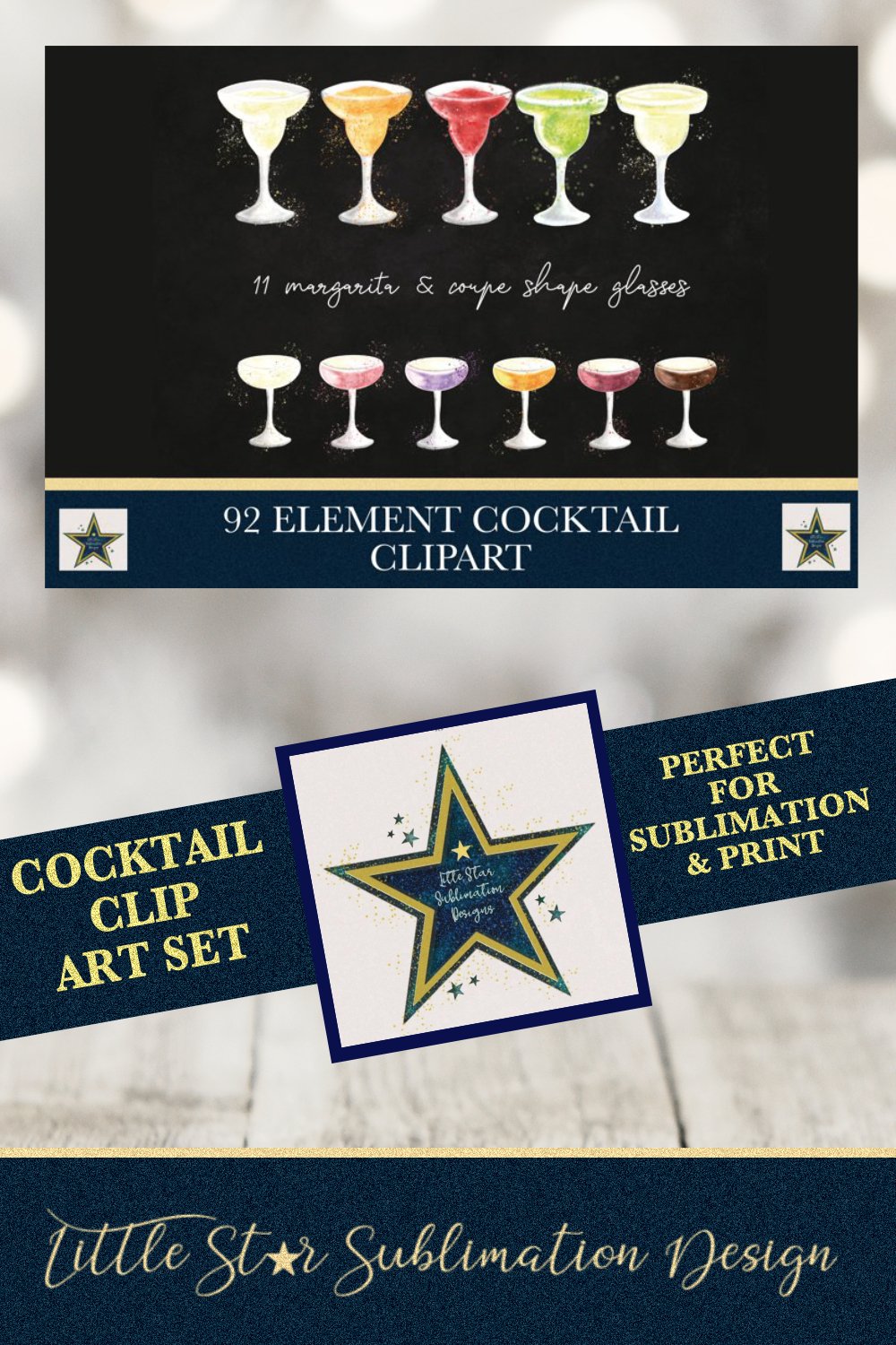 92 Element Cocktail Clip Art Set