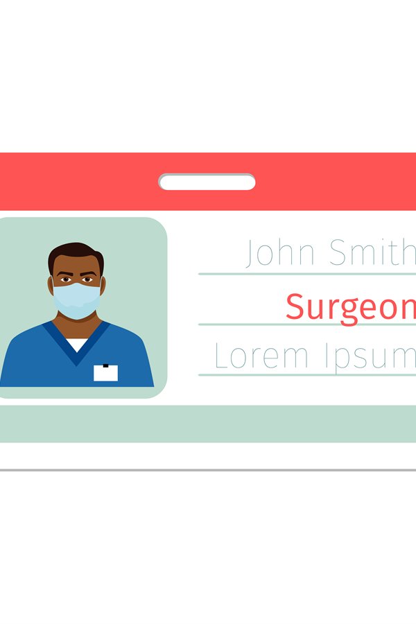 Surgeon medical specialist badge template