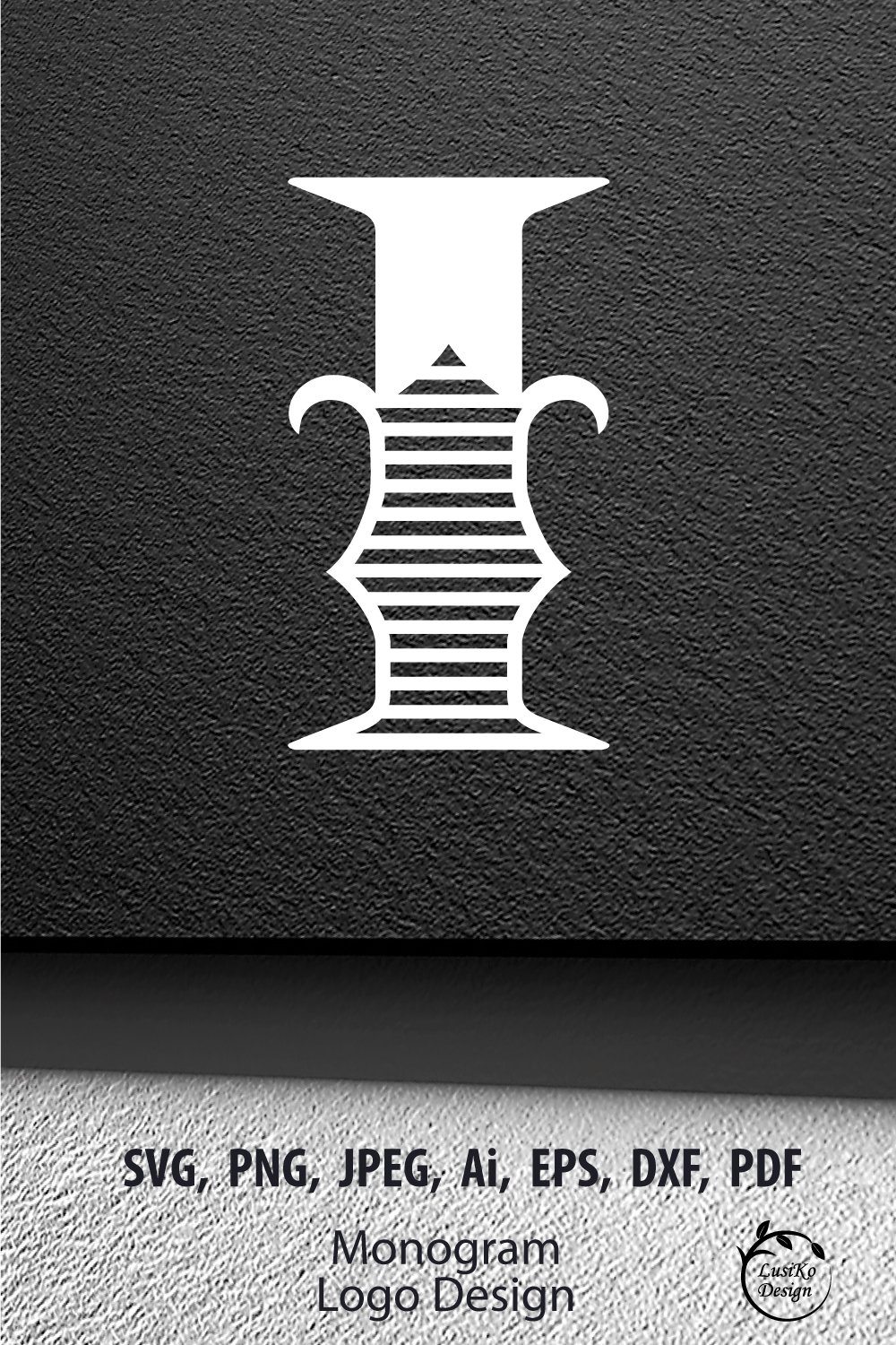 Monogram letter I. Logo Design Letter I. Men masculine sign