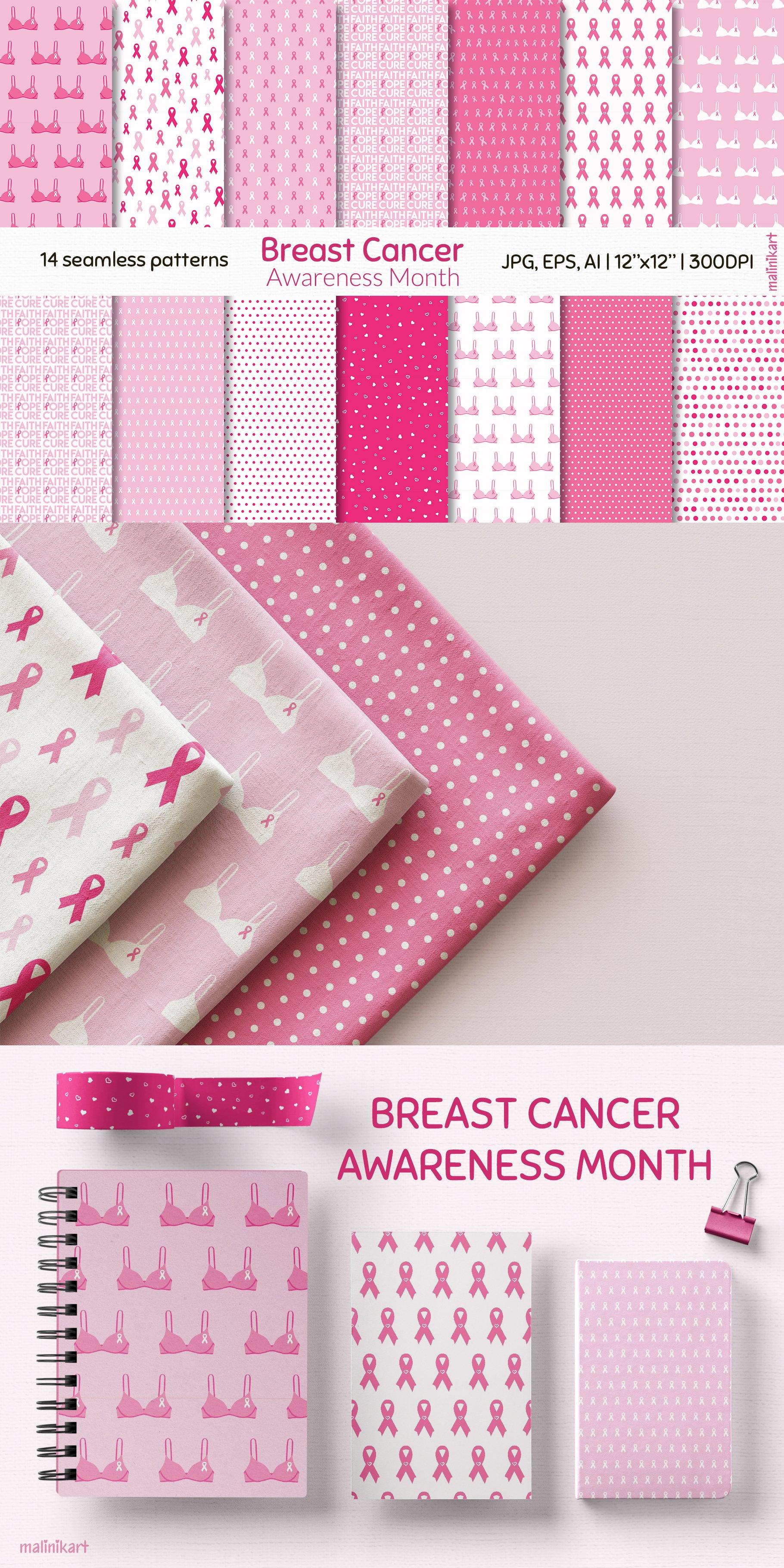 Scrapbook Ribbon Uterine Cancer Awareness Digital Papers U2013 Peach ...