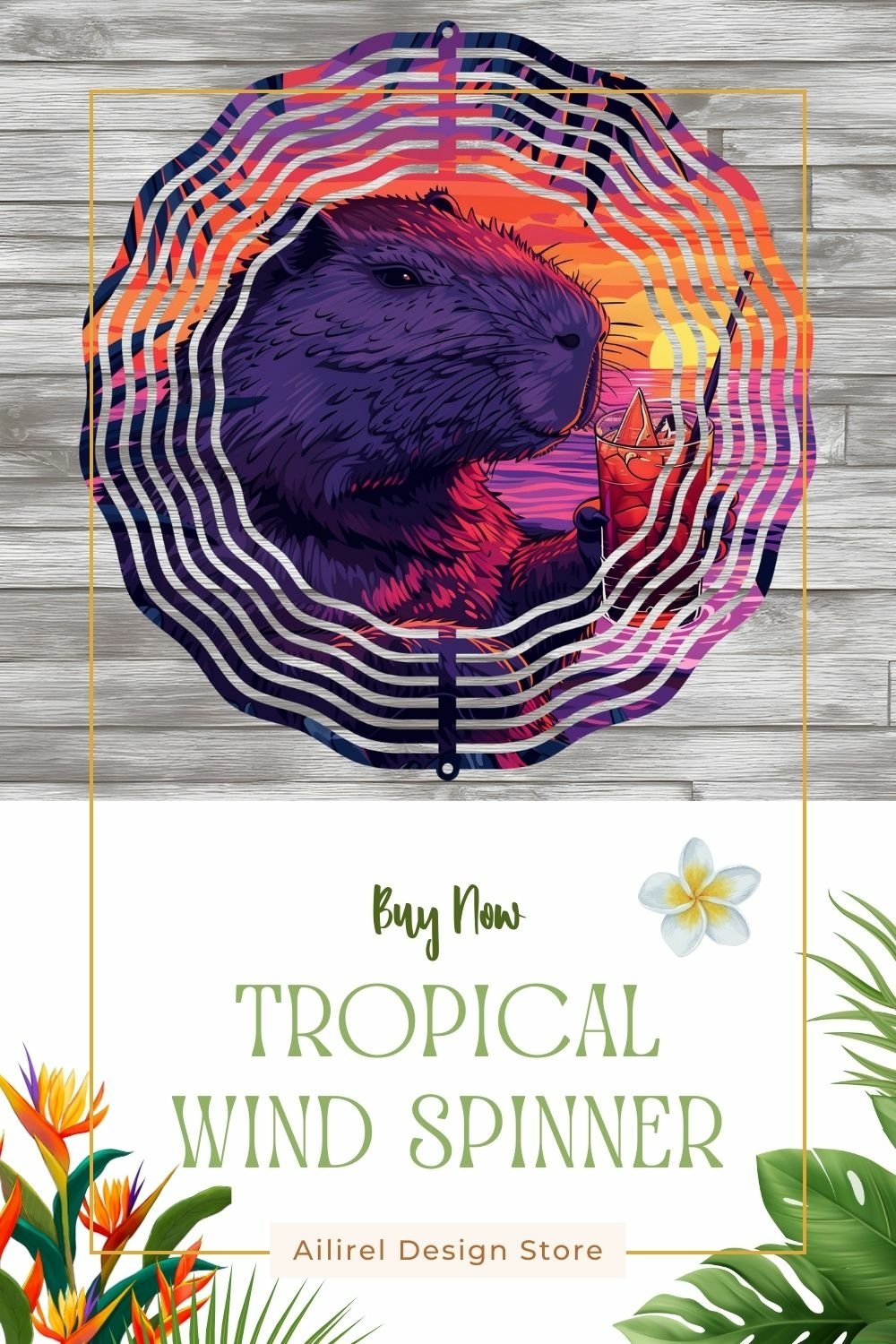 Funny Koala Wind Spinner Sublimation Design