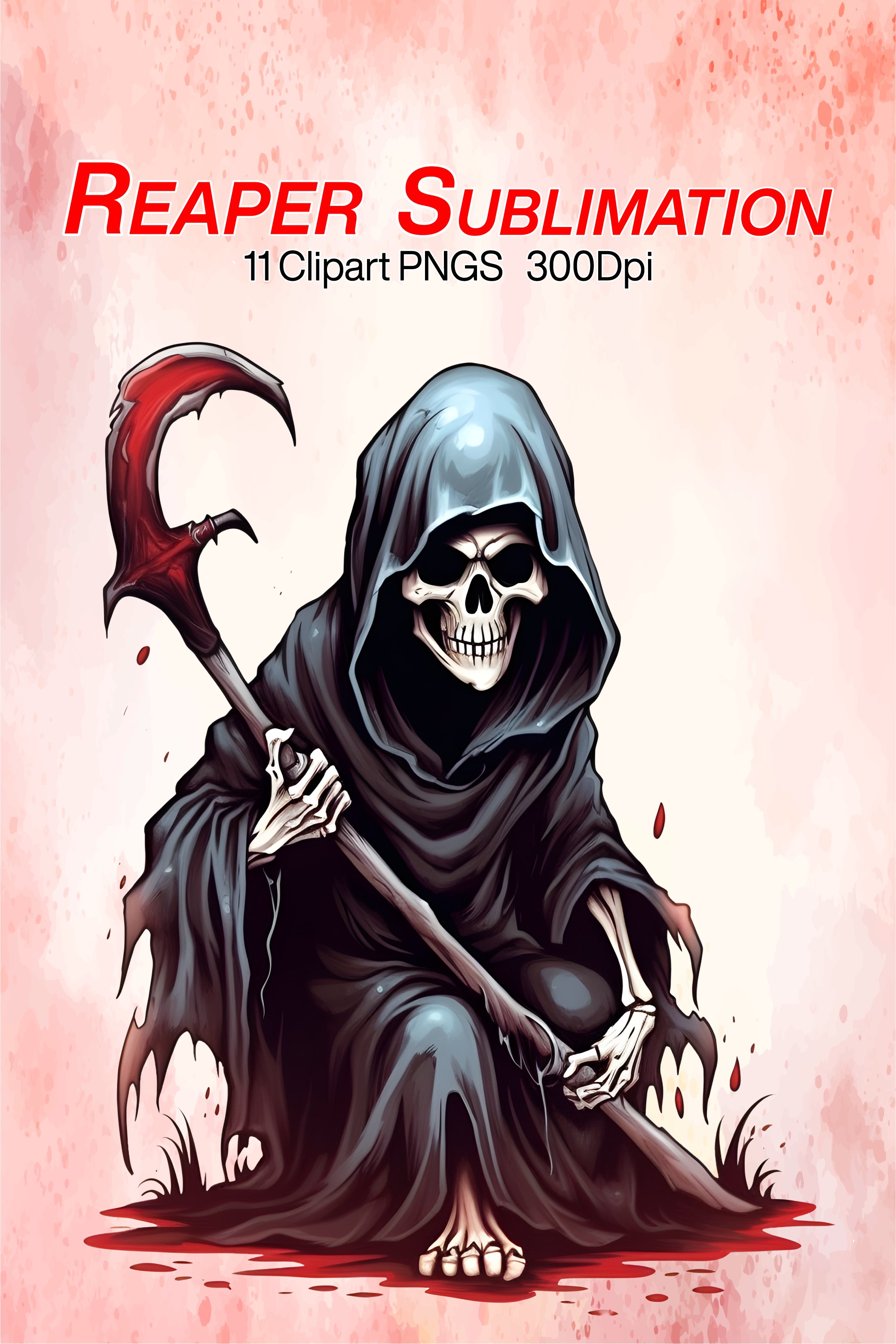 Grim Reaper Sublimation Clipart, Grim Reaper PNG, (2646355)
