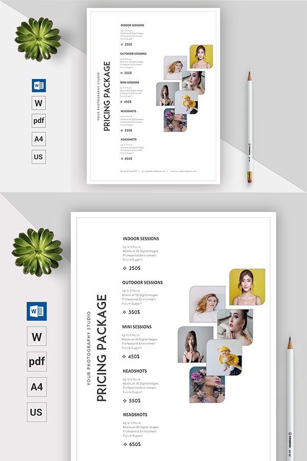 Photography Pricing Package