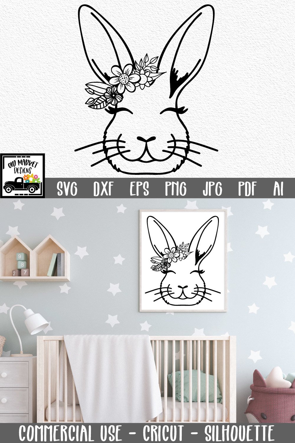Bunny SVG File - Bunny Face SVG Cut File (745095)