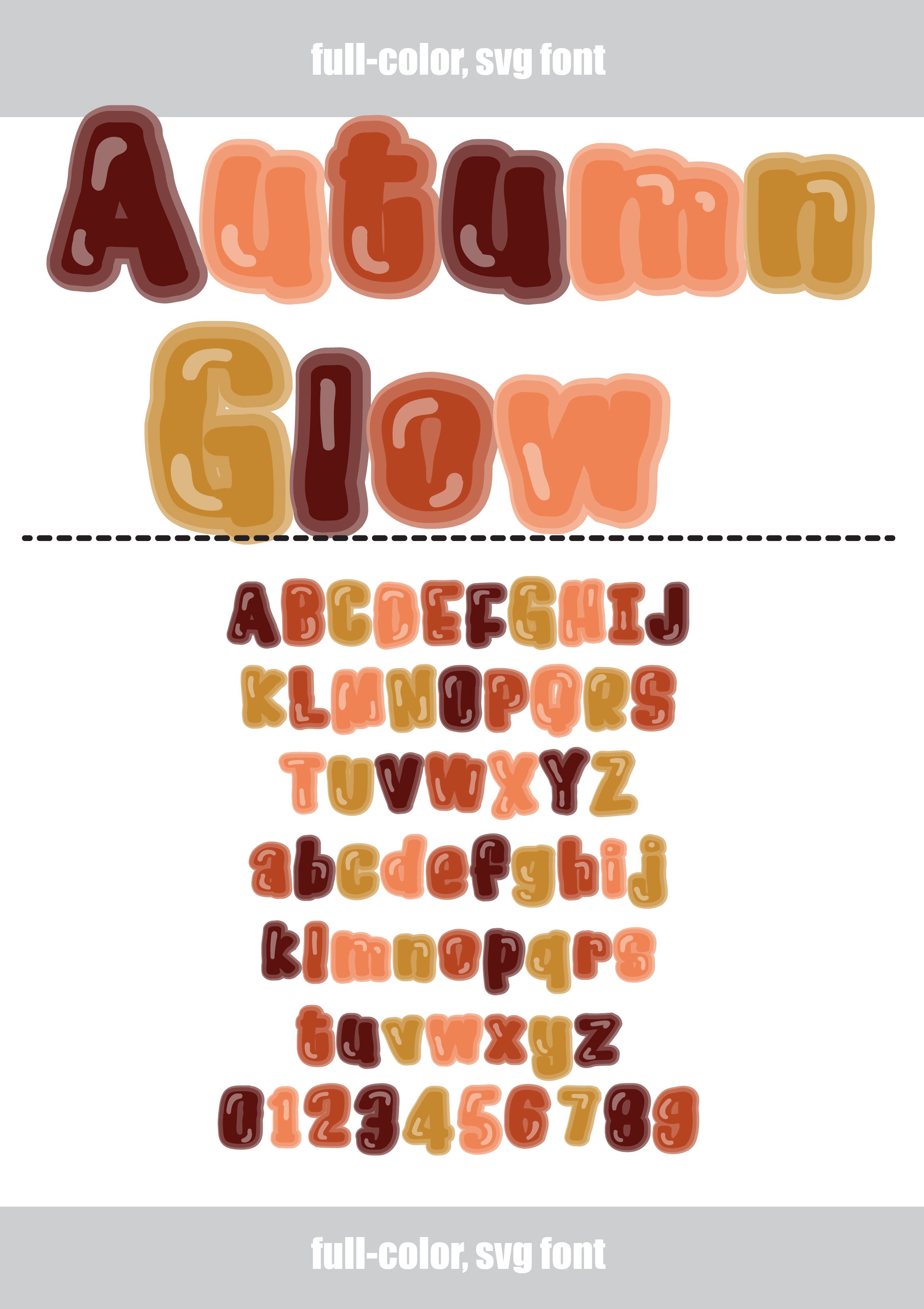 Autumn Themed Full Color SVG Font