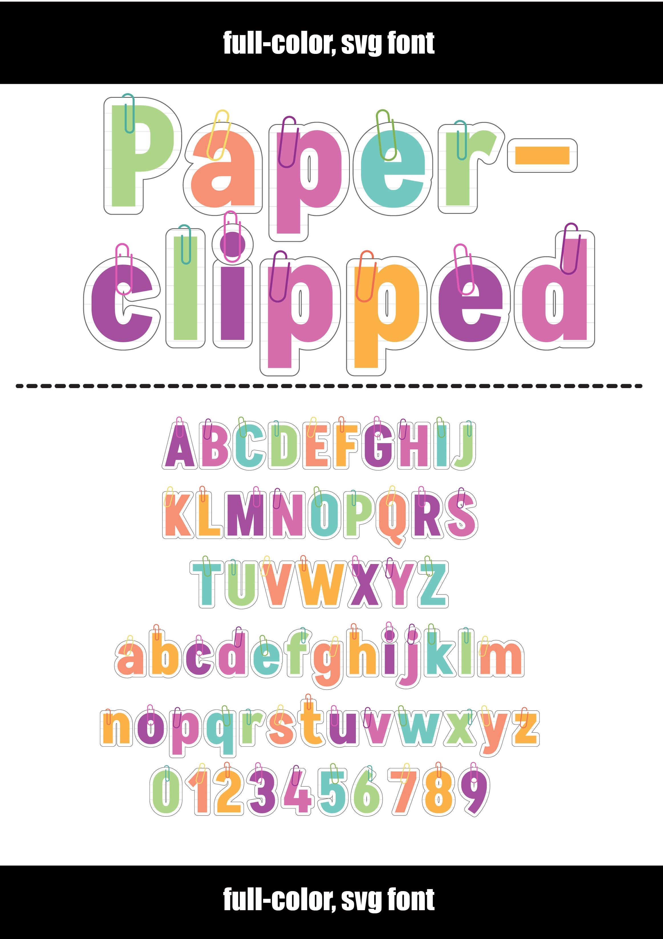 Full Color SVG Font for teachers and school