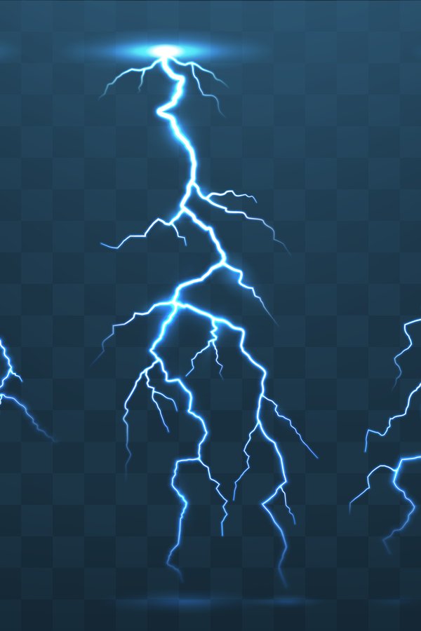Thunder bolt and lightnings, thunderstorm electricity flash.