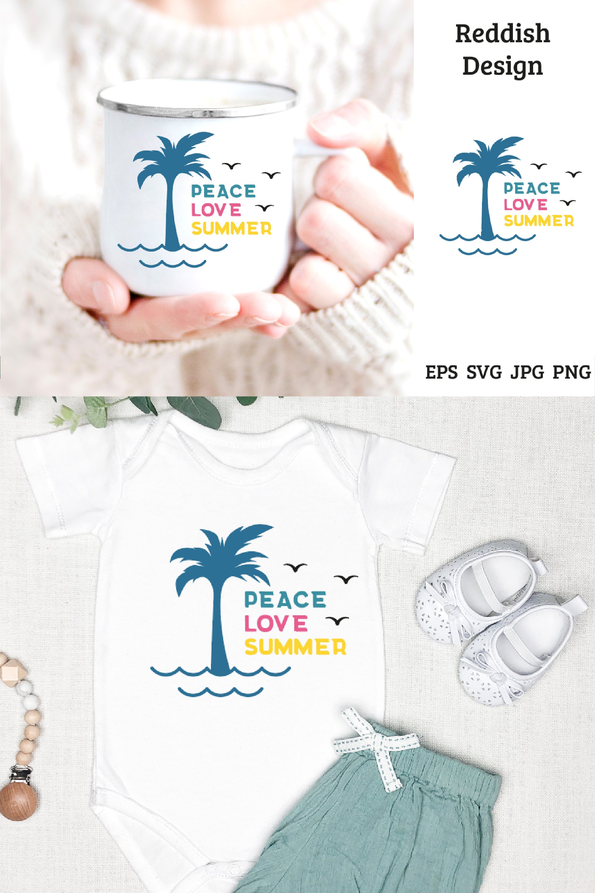 Peace, Love, Summer Time SVG, T-shirt design, summer svg