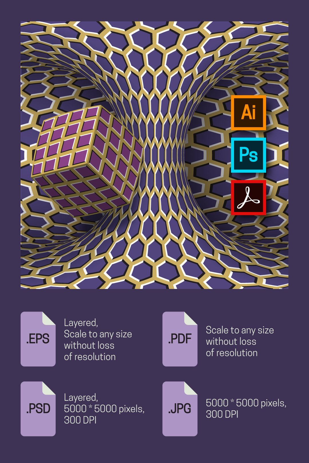 Torus cube moving illusion