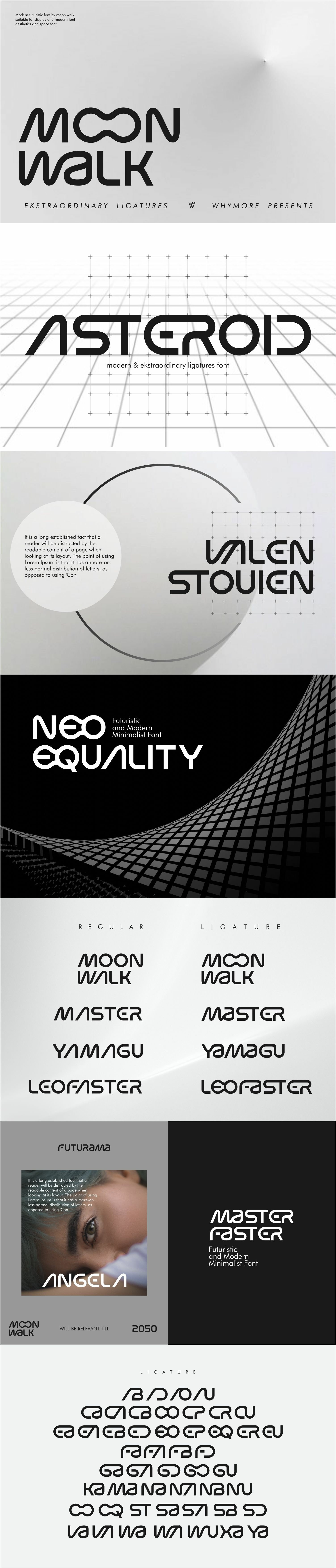 Moon Walk Futuristic fonts