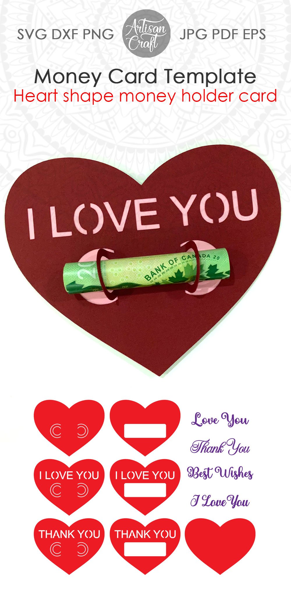 money card holder template