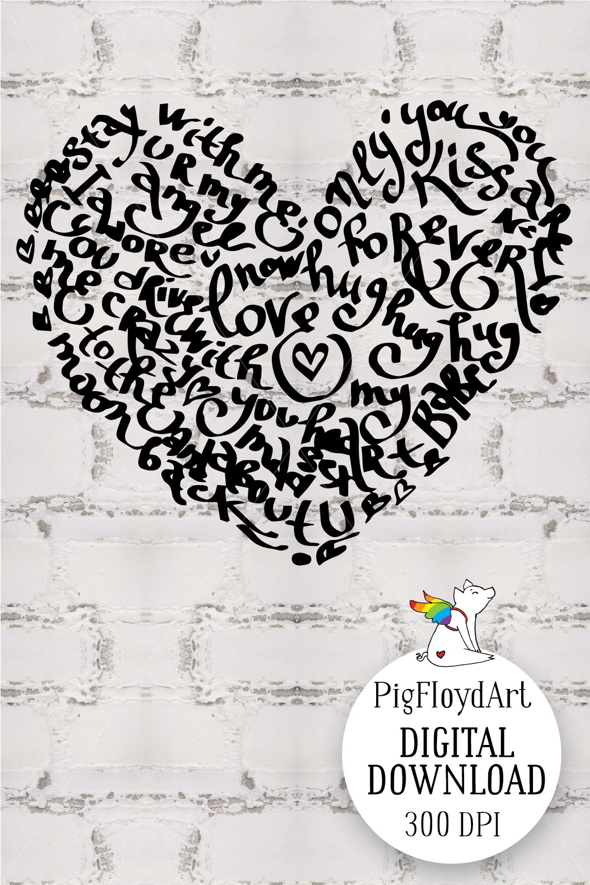 Heart Lettering, Heart Love