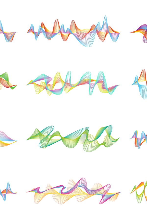 Abstract shapes and graphic waves for music equalizer