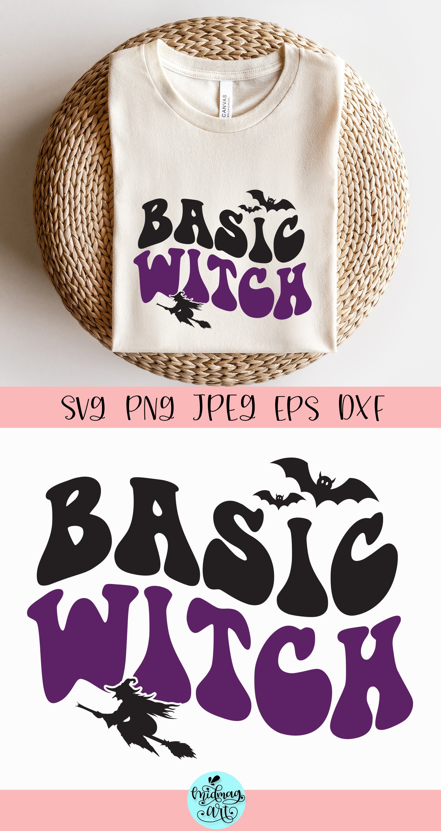 Basic witch svg, halloween cut file