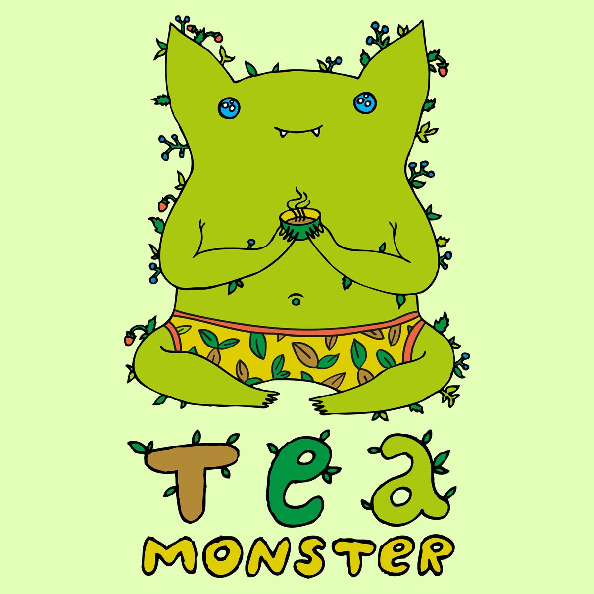 tea monster- ai, svg, png, jpg