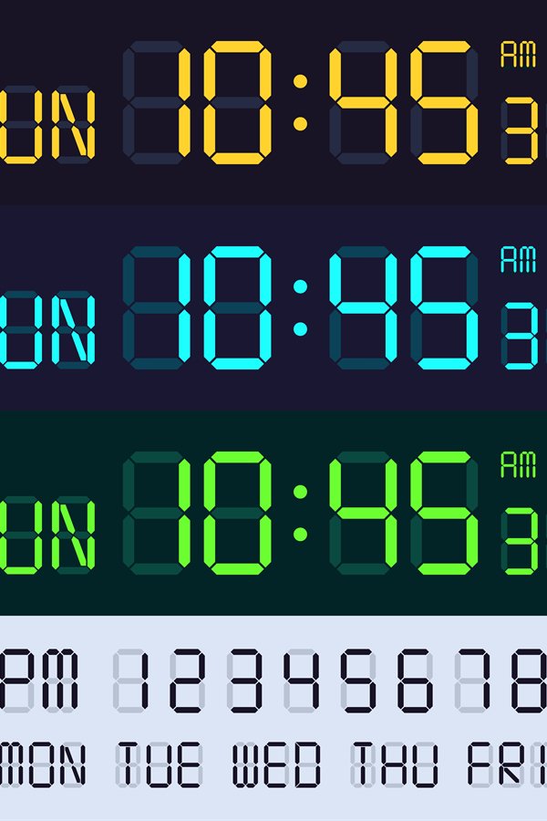 Alarm clock lcd display electronic clocks numbers