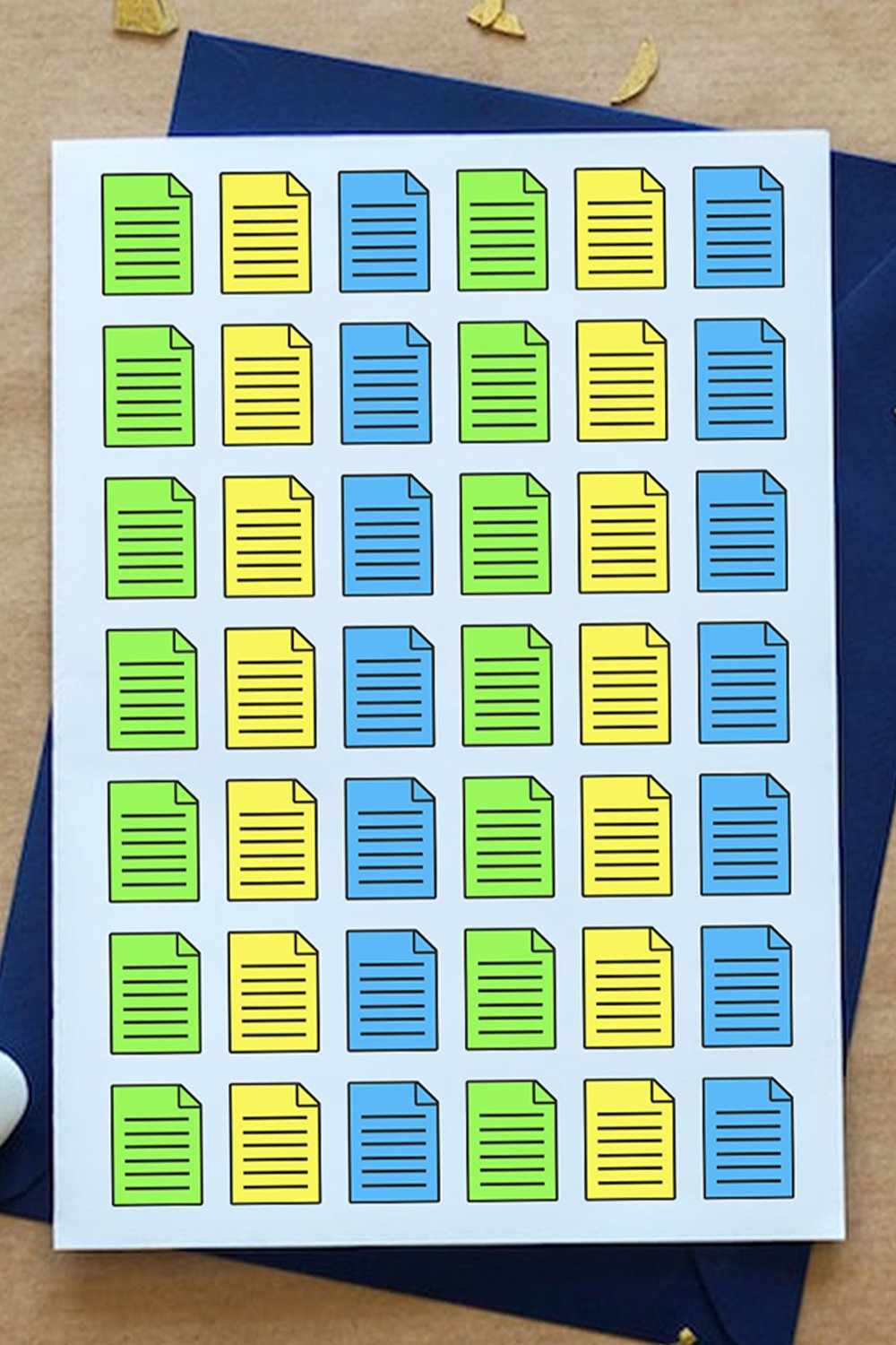 Note sheet symbol sticker sheet priniting paper signs