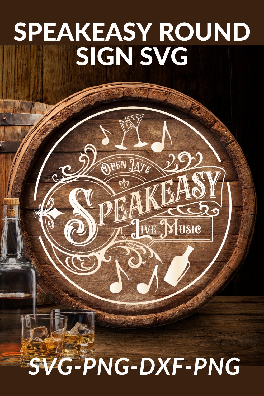Speakeasy Svg | Vintage Prohibition Svg | Round Beer Svg