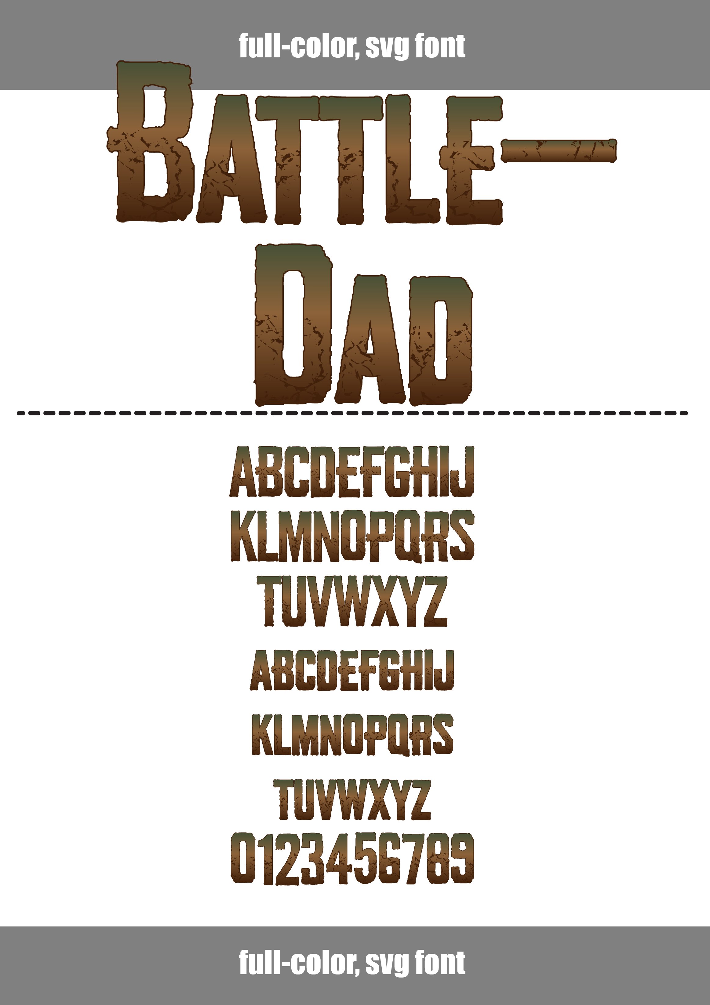 Full Color SVG Font for Father's Day