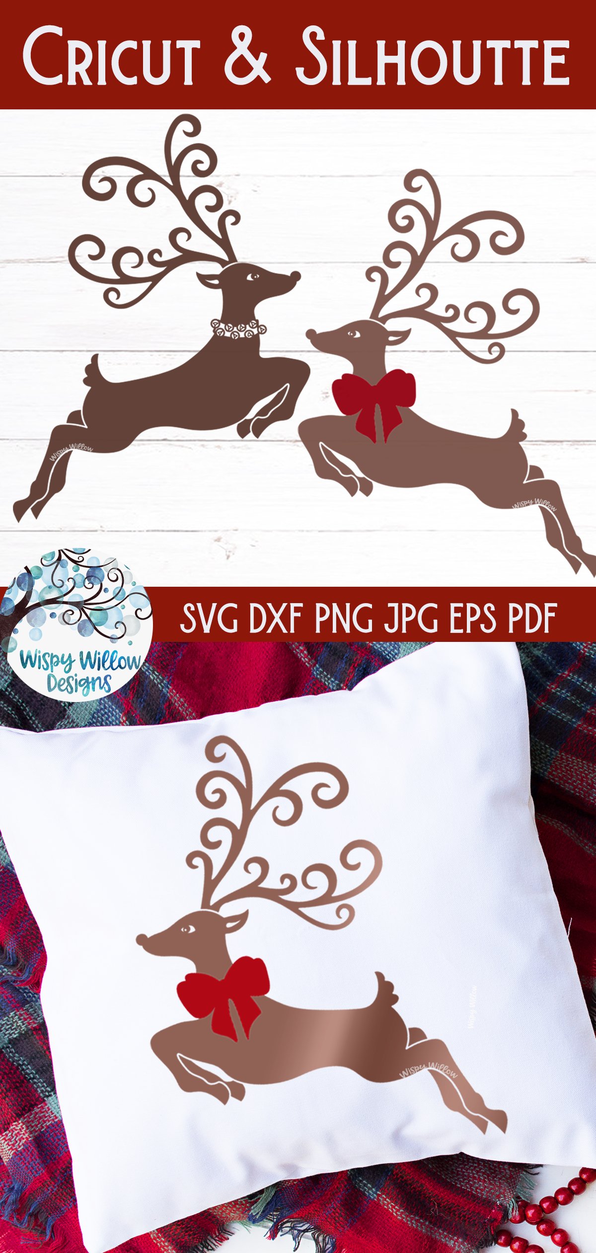Christmas Reindeer SVGs | Christmas SVG Cut File