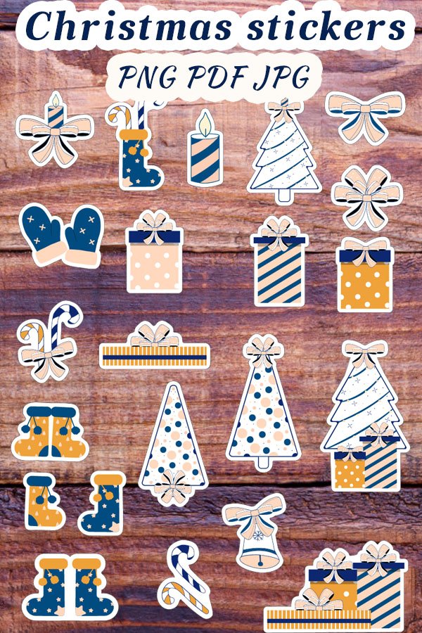 Christmas stickers png. Christmas stickers pack pdf