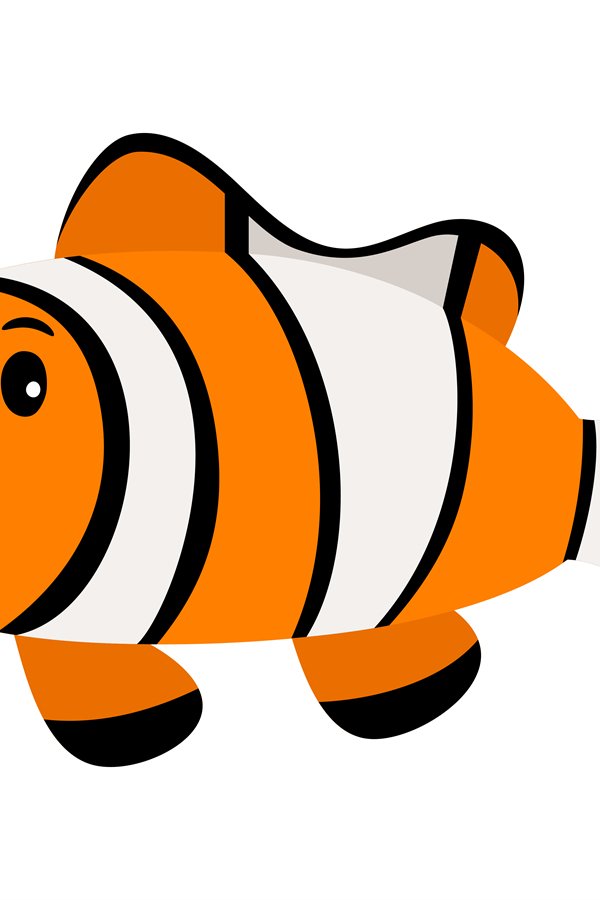 Clown fish. Underwater swimming funny smiling clownfish or a