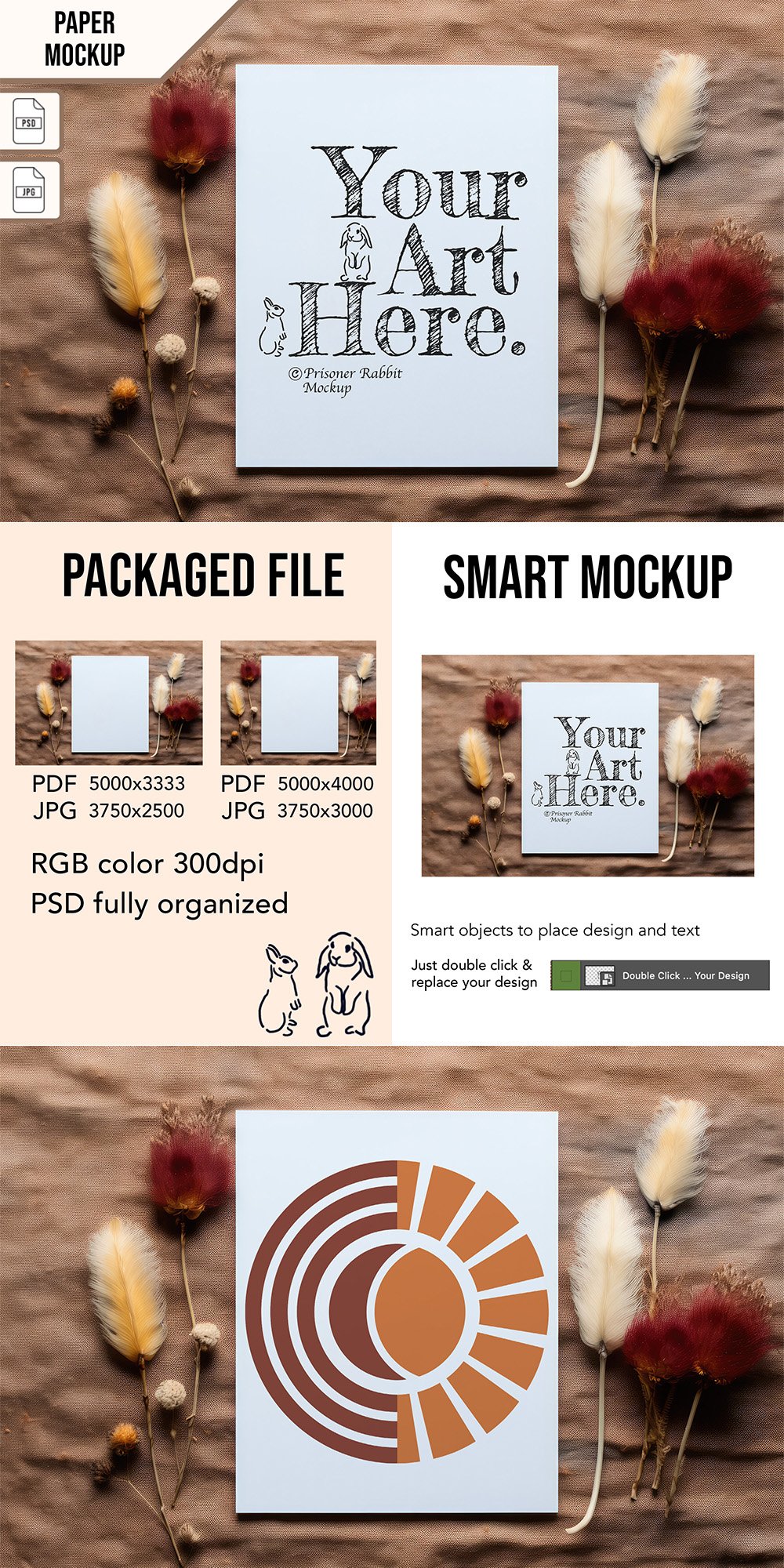 Sketch Pad Drawing Smart Mockup PSD & JPG Template (3140919)