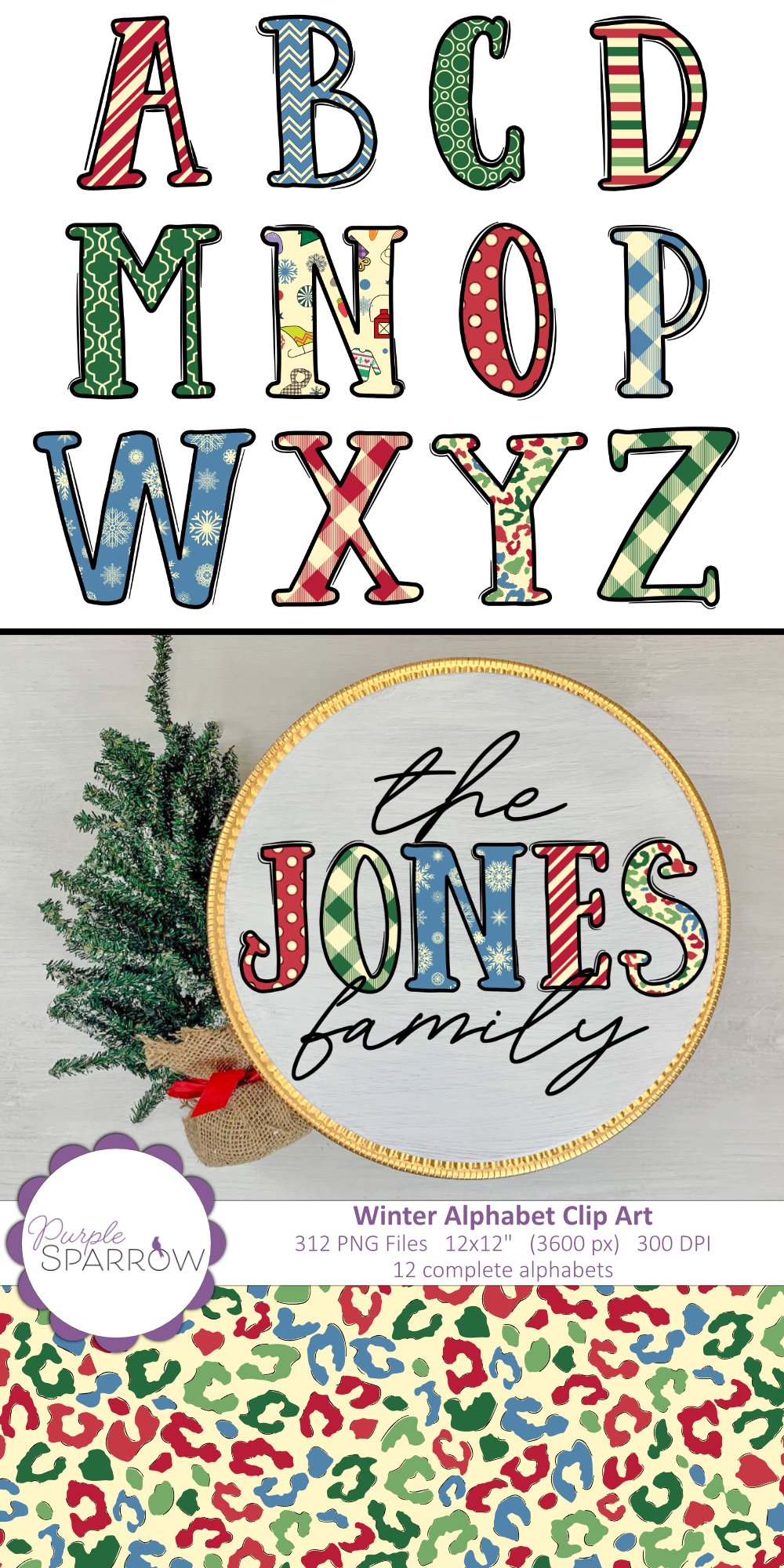 Winter Alphabet Clip Art Bundle | 312 PNG Files!