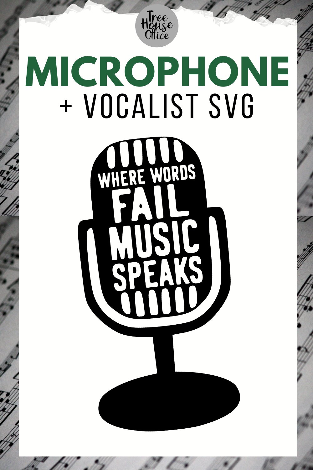Microphone SVG, Vocalist Singing SVG, Where Words Fail Music