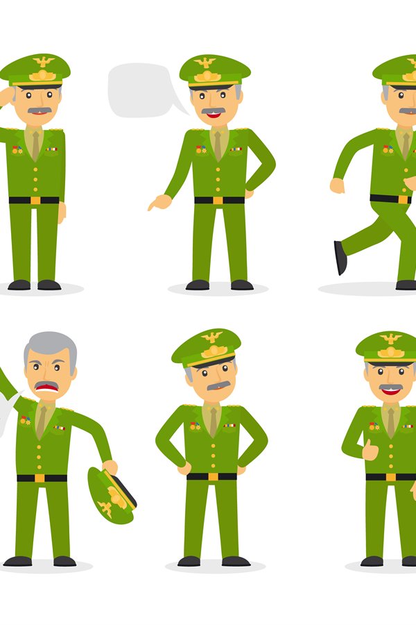 Military general character vector
