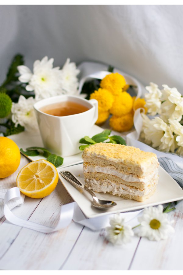 Food photo "Lemon Cake" vertical shot