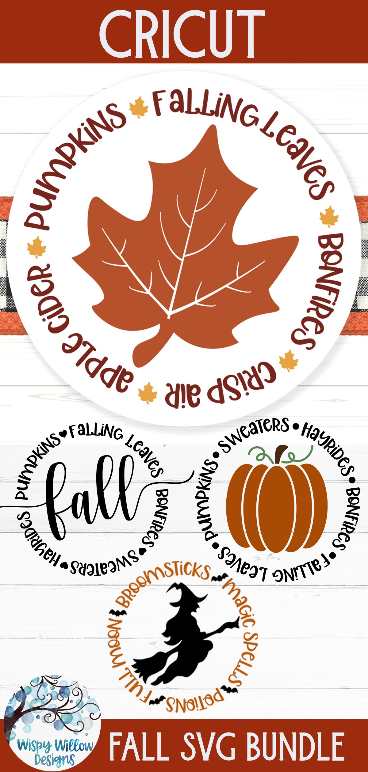 Round Fall SVG Bundle | Thanksgiving, Halloween, Autumn