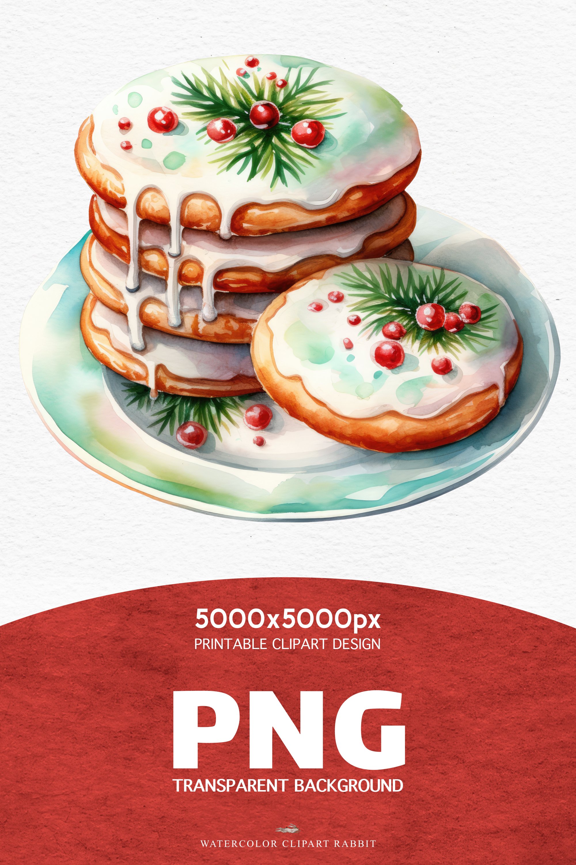 Christmas Chip Cookies Plate Clipart Winter PNG New Year