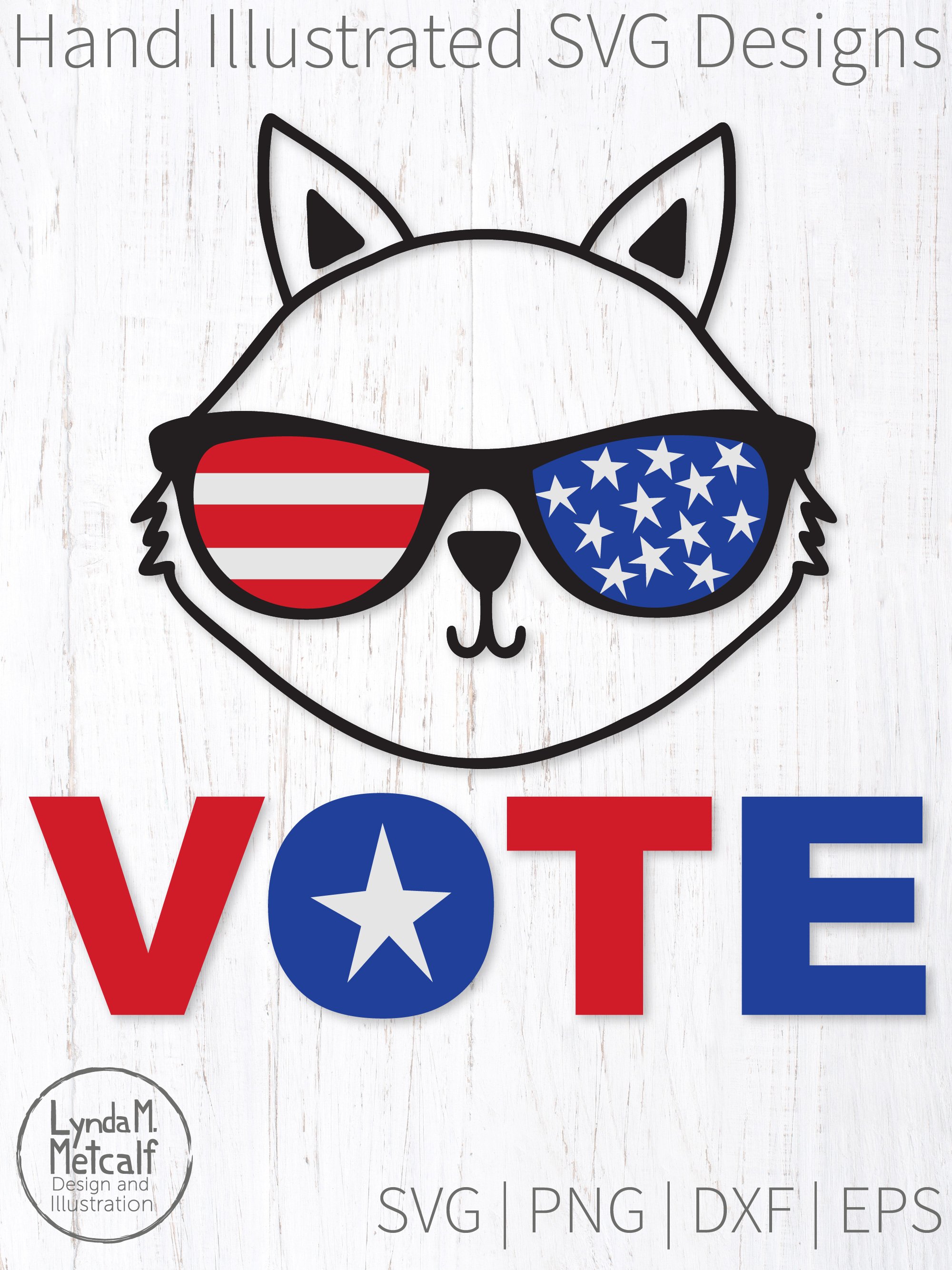 Vote Svg, Cat Lady Svg, Patriotic Cat in (4601872)