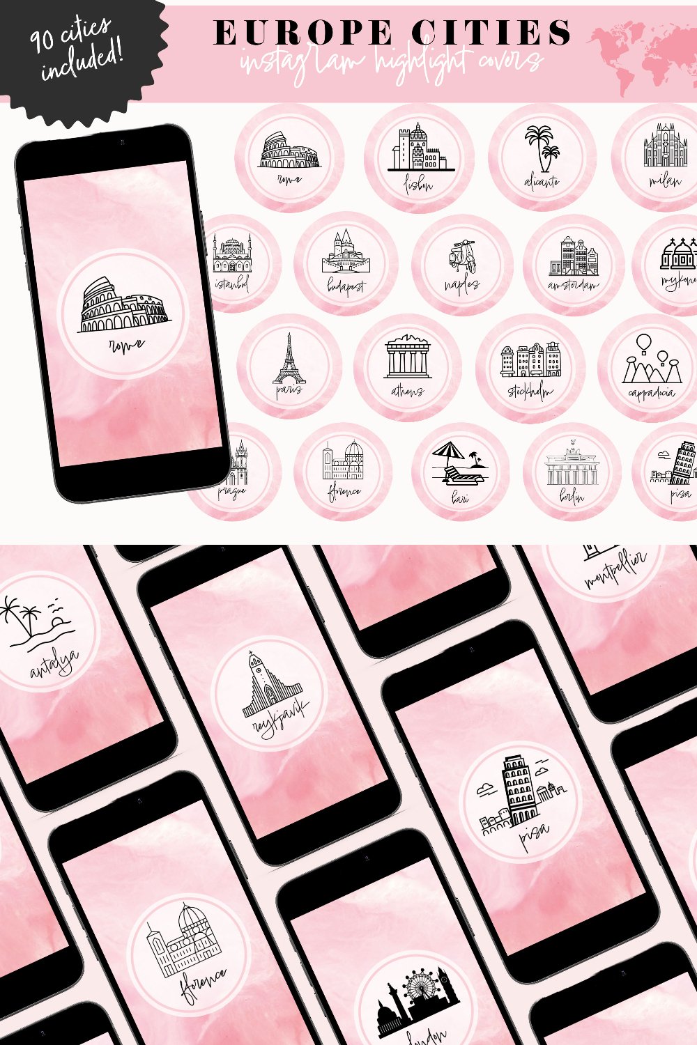 travel instagram highlight covers