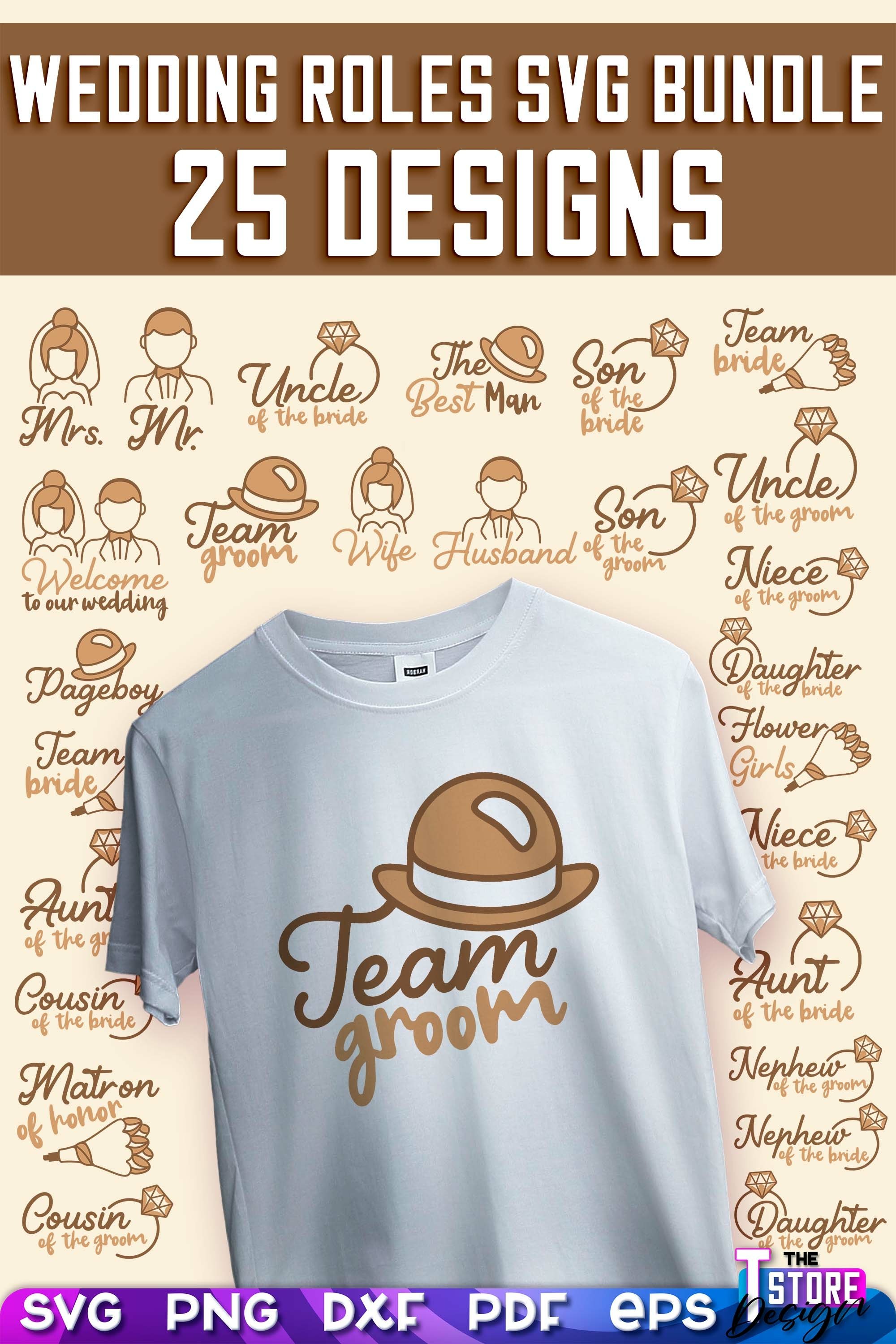 Wedding Roles SVG Bundle |Wedding Roles s T-Shirt (2549267)